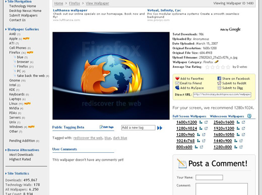 Mozilla Re-Mix: Firefoxの壁紙でデスクトップを飾ろう。